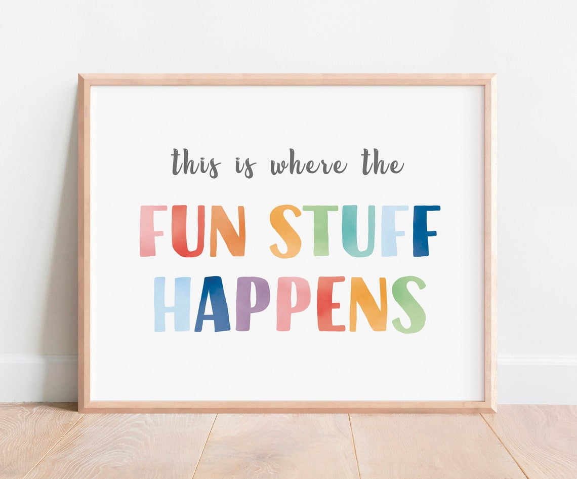 Kna Prints - 1 Pc Poster This Is Where The F Stuff Happens, Nursery ...