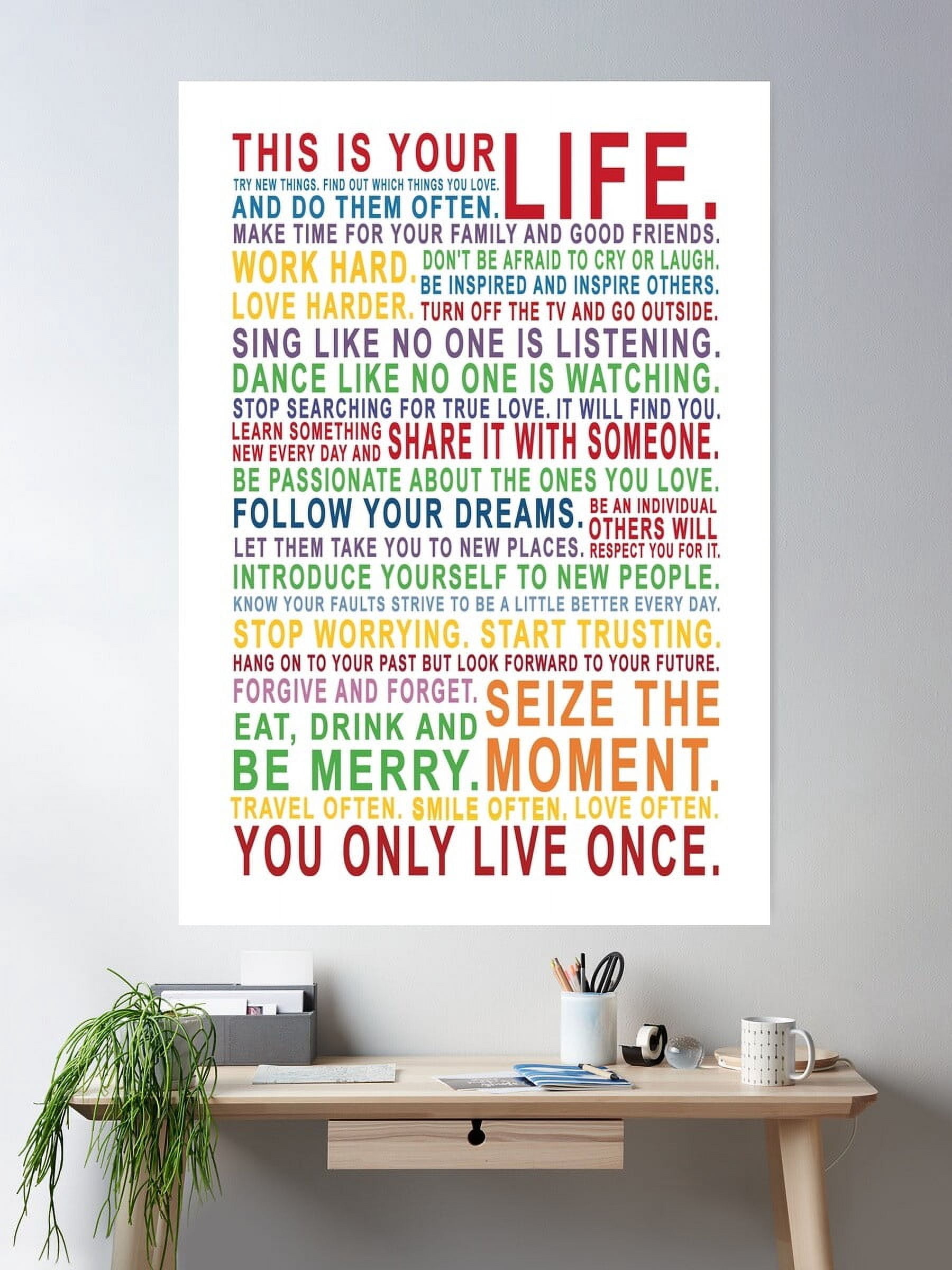 Kna Prints - 1 Pc Poster This Is Your Life, UNFRAMED-24x36 - Walmart.com