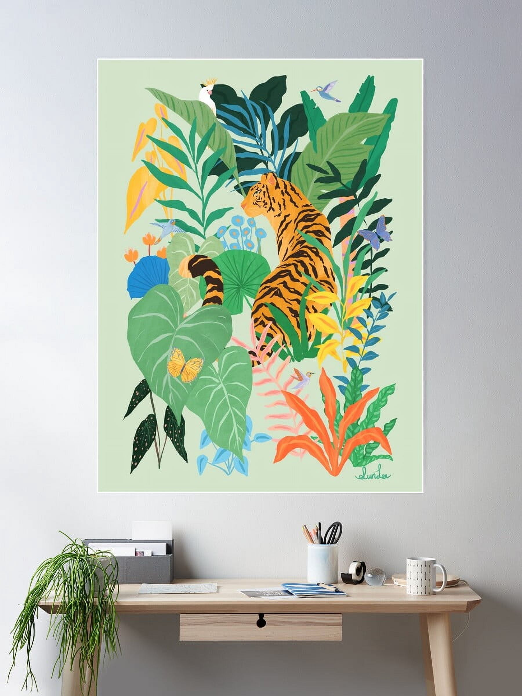 Kna Prints - 1 Pc Poster Tiger In Jgle, UNFRAMED-12x18 - Walmart.com