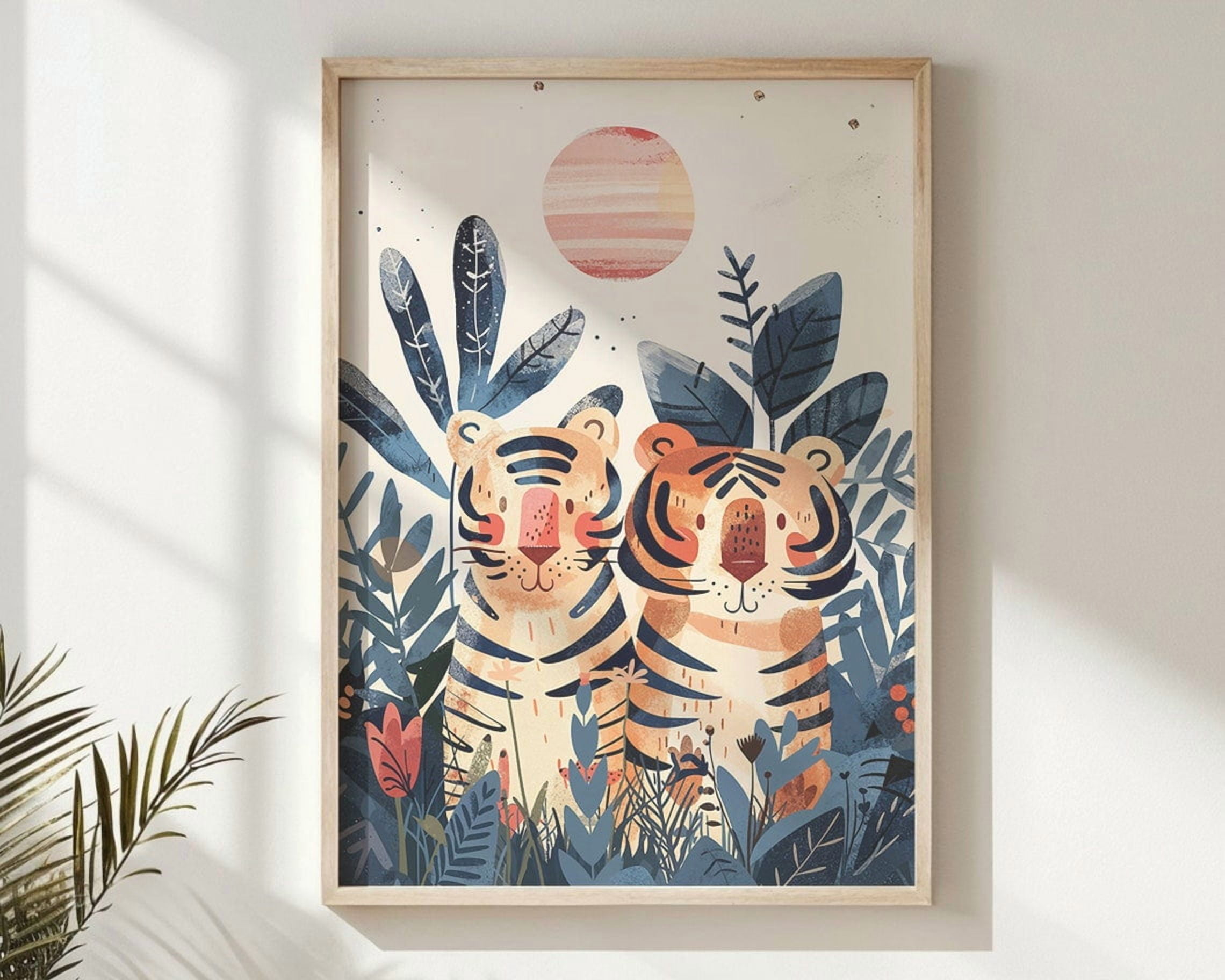 Kna Prints - 1 Pc Poster Tiger Nursery Wall Art, Kids Safari Animal S ...