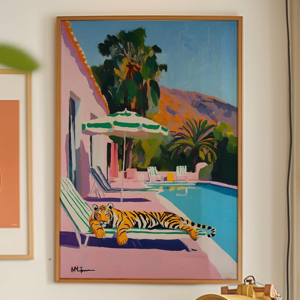 Kna Prints - 1 Pc Poster Tiger Poster, Swimming Pool Print, Dopamine ...