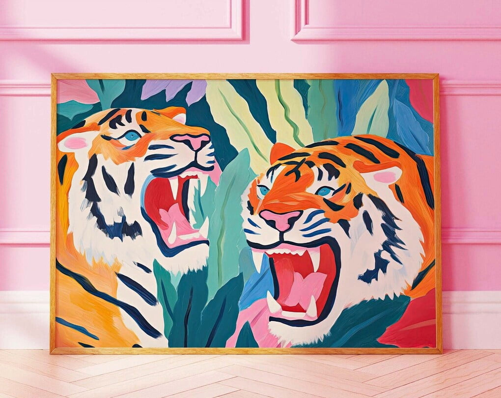 Kna Prints - 1 Pc Poster Tiger Printable Art Tiger Illustration ...