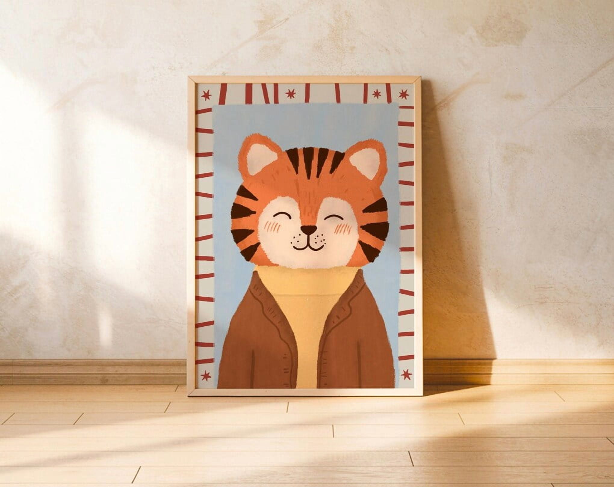 Kna Prints - 1 Pc Poster Tiger Wall Art Kids Room Decor Animal Nursery ...