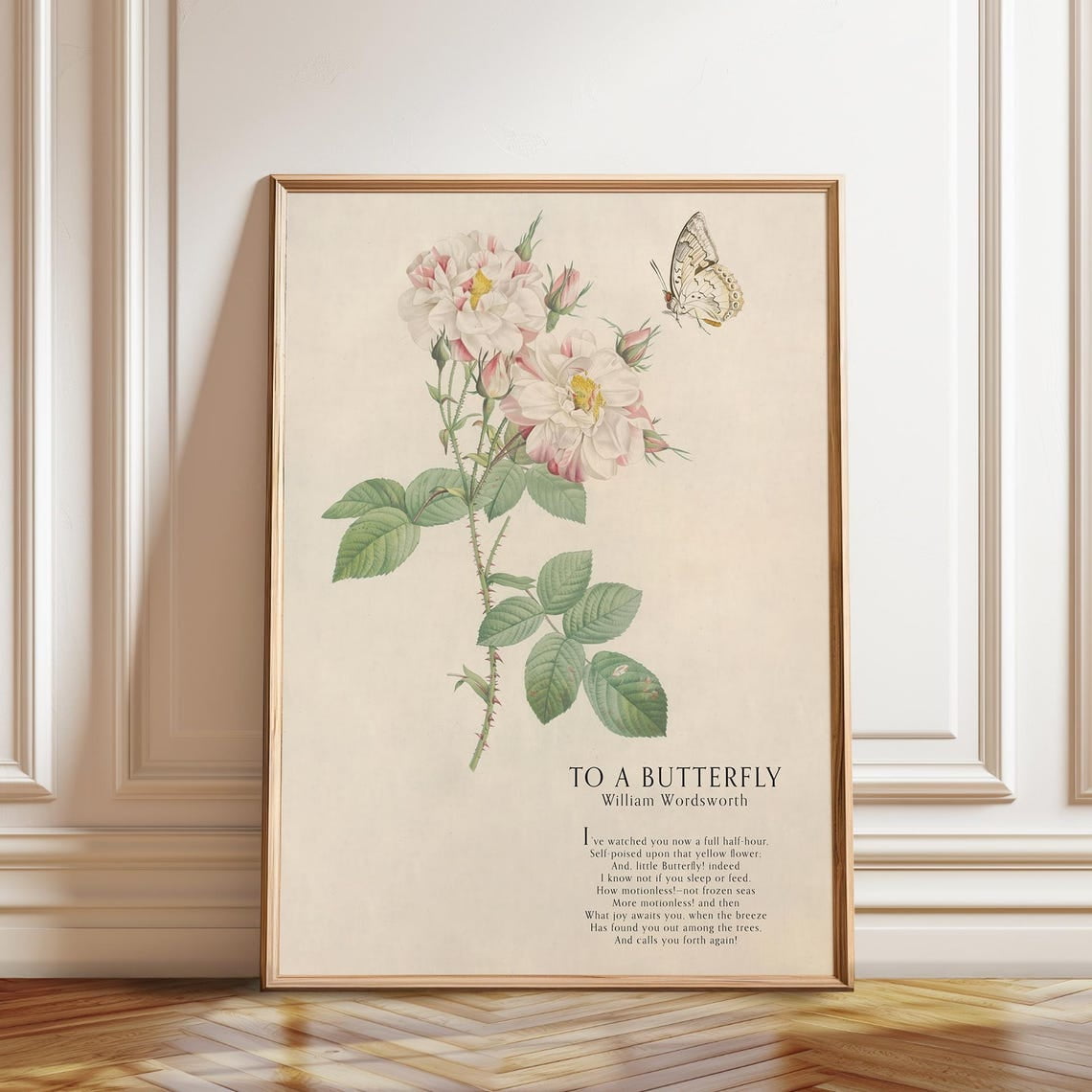 Kna Prints - 1 Pc Poster To A Butterfly Wall Art William Wordsworth ...