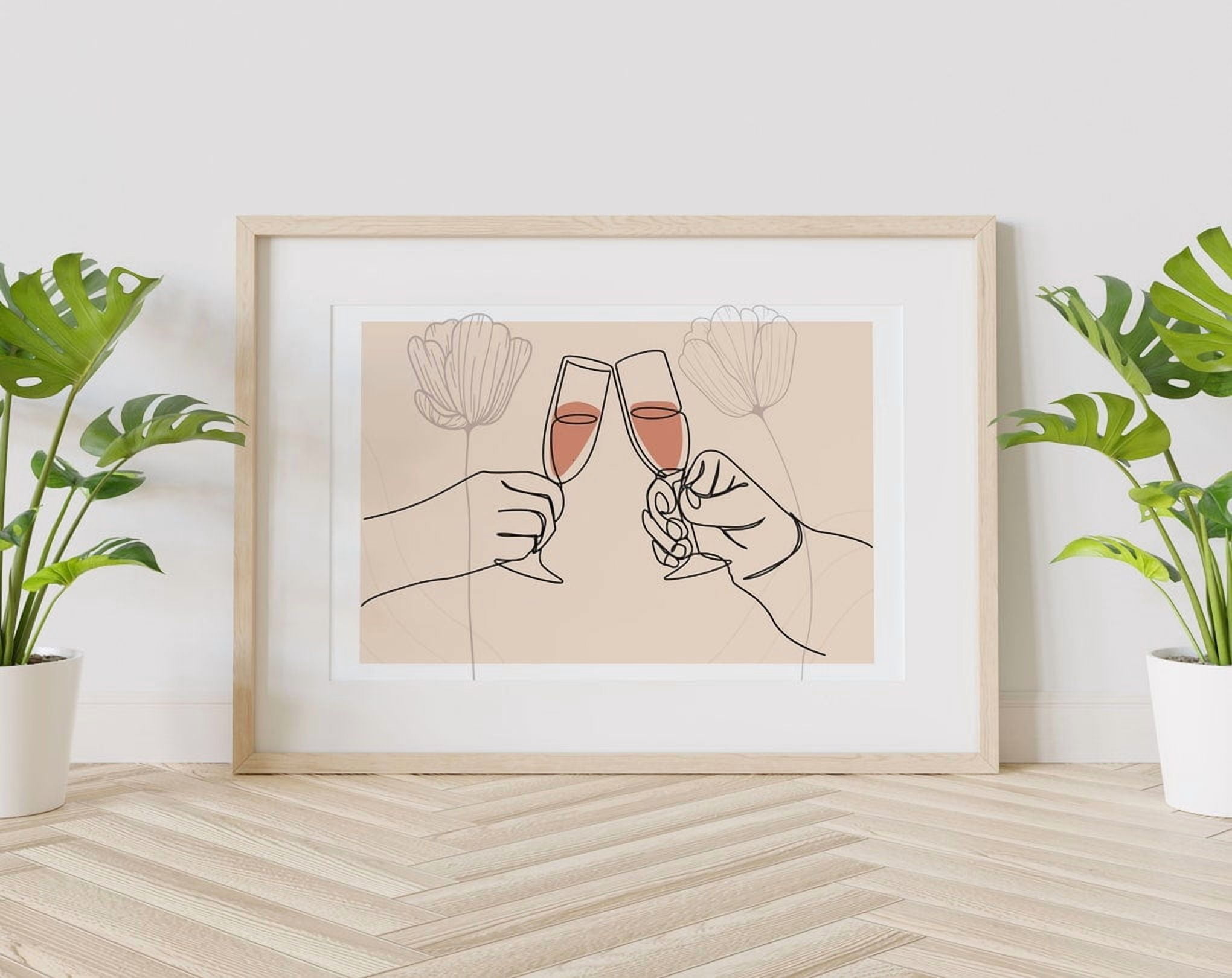 Kna Prints - 1 Pc Poster Toasting Champagne Congratulations Boho Art ...
