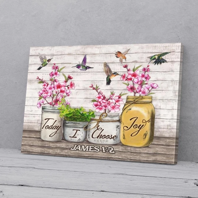 Kna Prints - 1 Pc Poster Today I Choose Joy Cherry Blossom Poster, Wall Art, UNFRAMED-24x36 ...