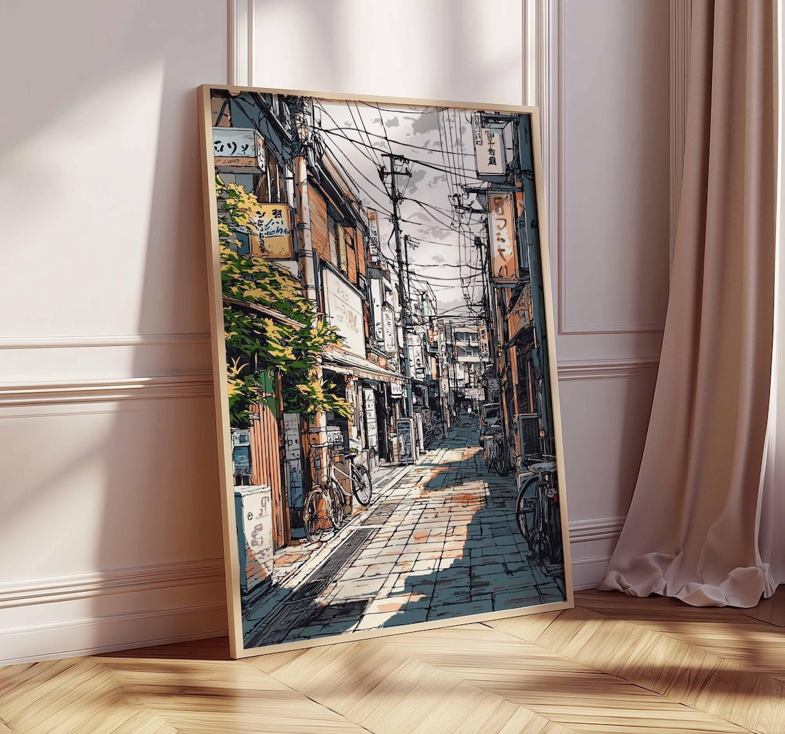 Kna Prints - 1 Pc Poster Tokyo Cityscape , Manga-Style Street Art ...