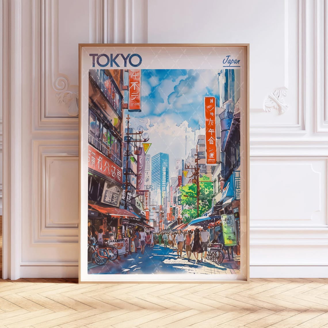 Kna Prints - 1 Pc Poster Tokyo Watercolor Wall Art Tokyo Print Japan ...