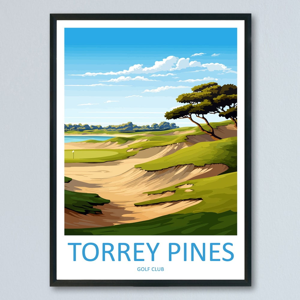 Kna Prints - 1 Pc Poster Torrey Pines Golf Course Travel Wall Art Torrey Pines Golf Course Wall ...