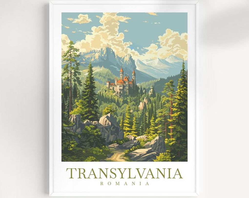 Kna Prints - 1 Pc Poster Transylvania Travel Print Romania Home Decor ...
