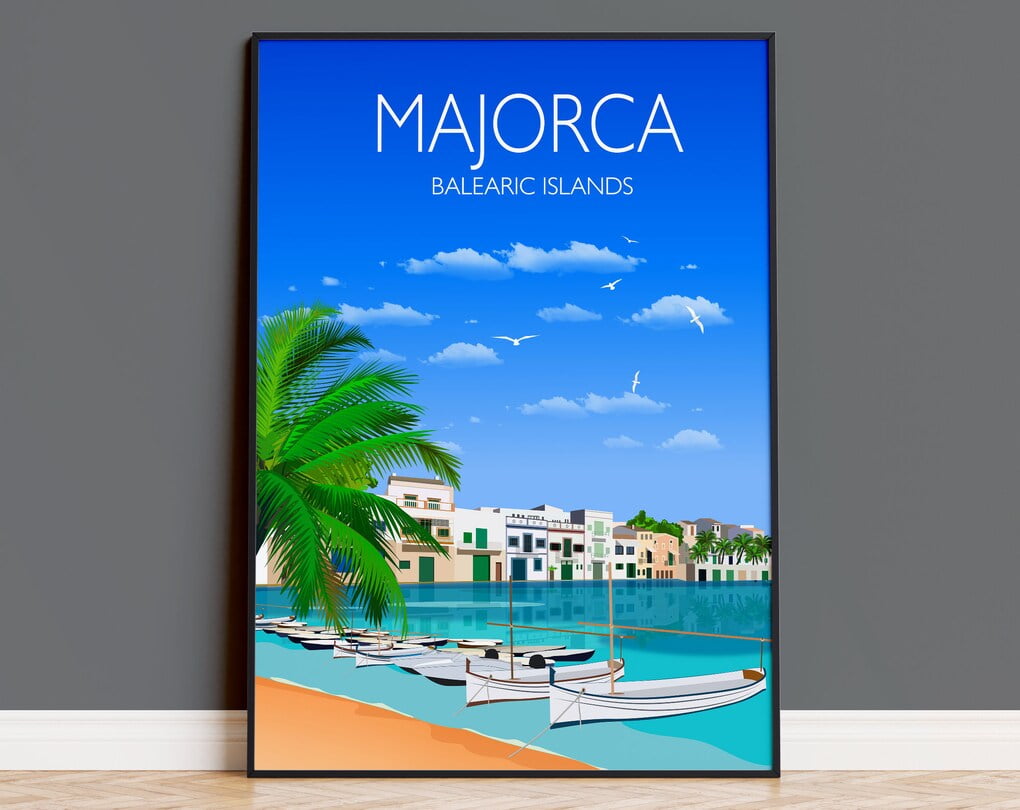Kna Prints - 1 Pc Poster Travel Of Majorca, Travel Print Of Majorca ...
