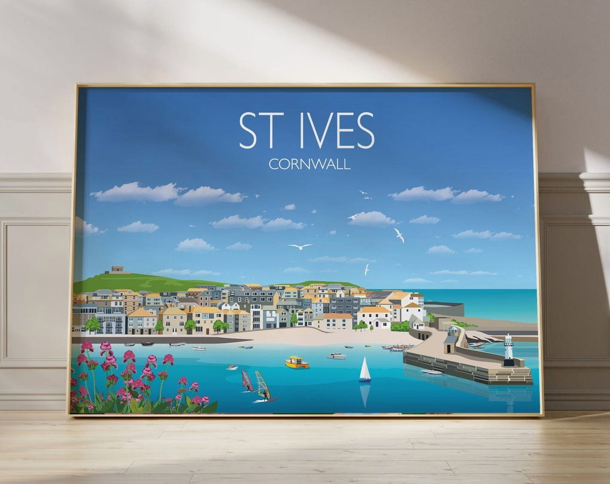 Kna Prints - 1 Pc Poster Travel Of St Ives, Travel Print Of St Ives ...