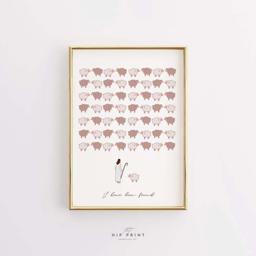 Kna Prints - 1 Pc Poster Trendy Christian Wall Art, Lost Sheep Bible ...