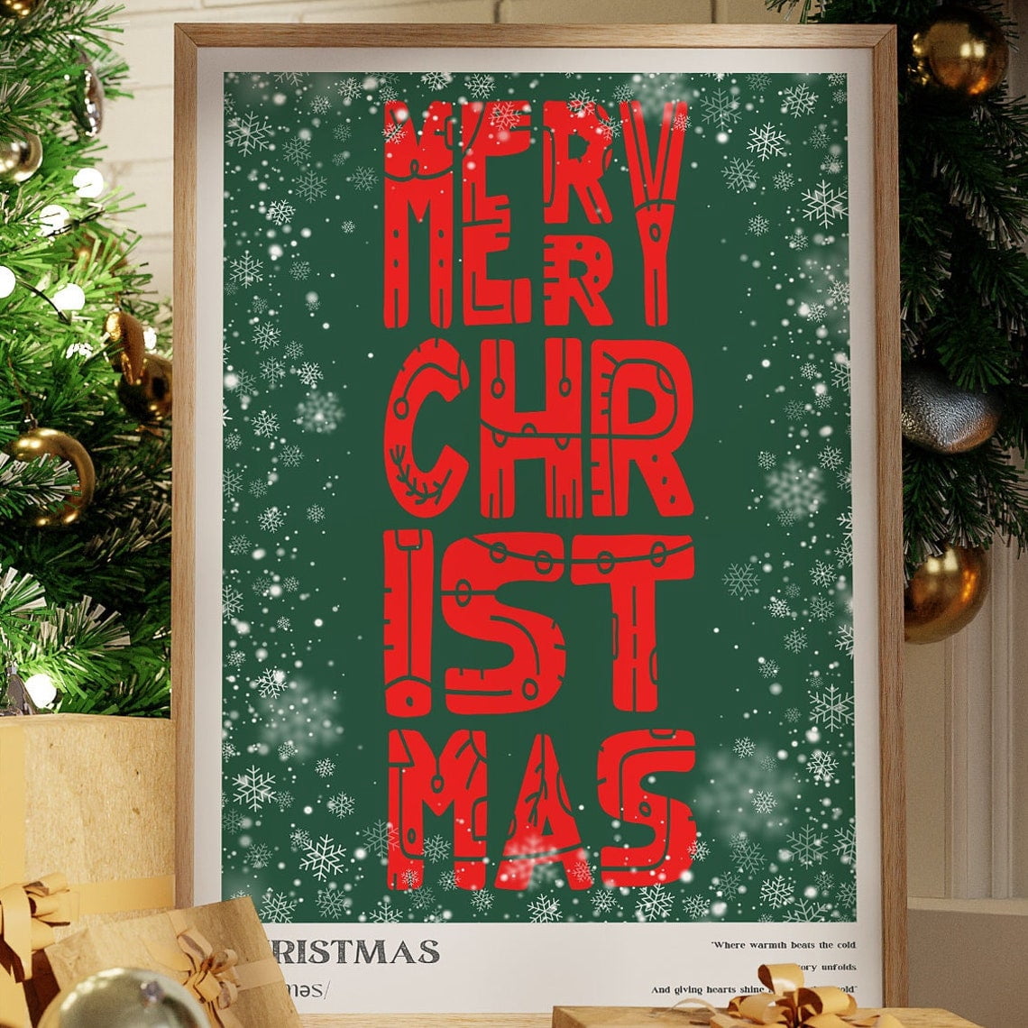 Kna Prints - 1 Pc Poster Trendy Definition Print Minimalist Green Red ...