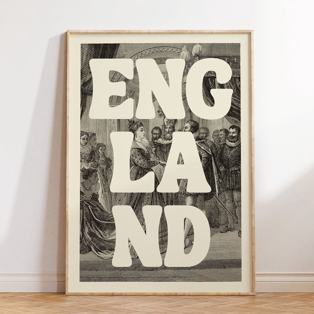 Kna Prints - 1 Pc Poster Trendy England Poster Vintage English Wall Art ...