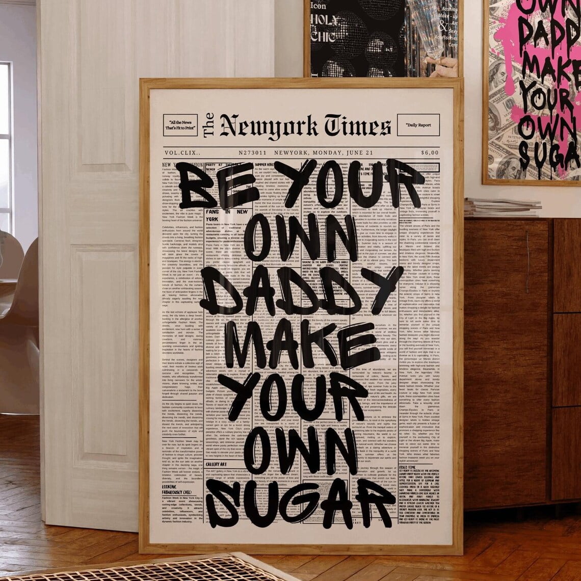 Kna Prints - 1 Pc Poster Trendy Typography Print, 70S Art, Fky Wall Art ...