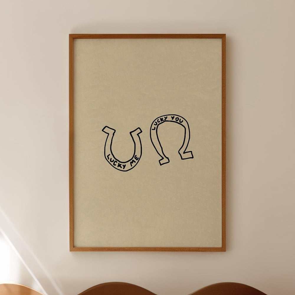 Kna Prints - 1 Pc Poster Trendy Western Print Horseshoe Poster Modern ...