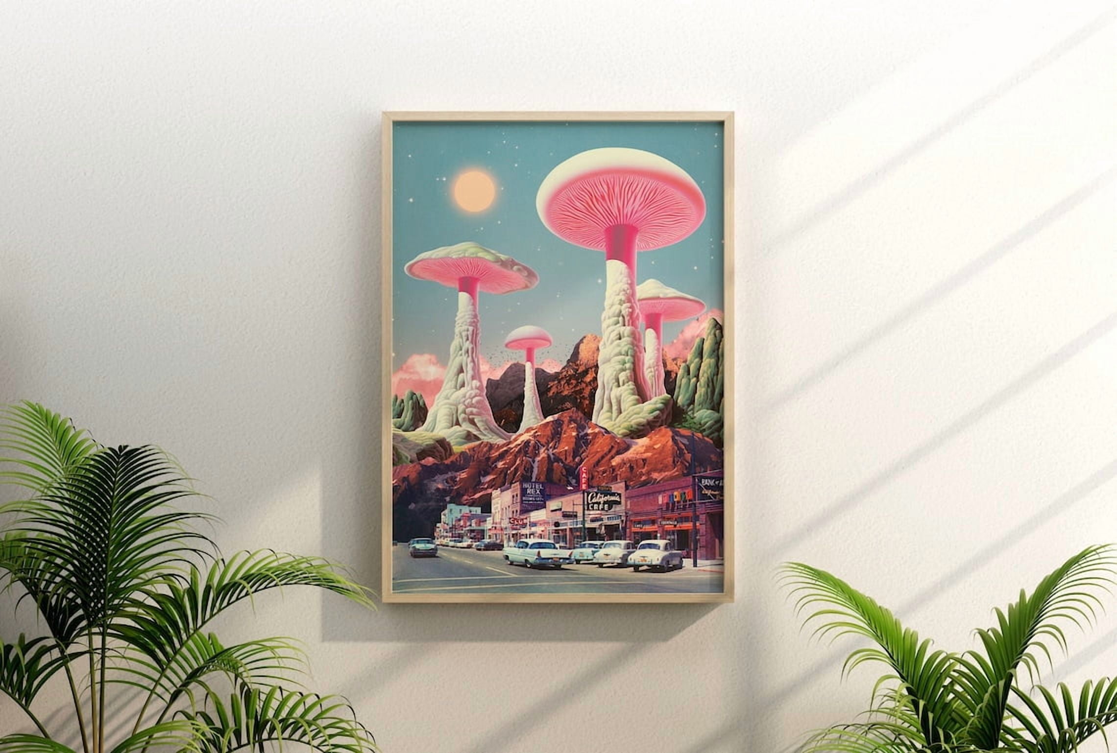 Kna Prints - 1 Pc Poster Trippy Land 9 ( Mushroom Art Decor, Retro ...