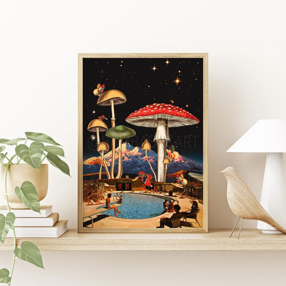 Kna Prints - 1 Pc Poster Trippy Land (Shrooms Art, Trippy Mushroom Wall ...