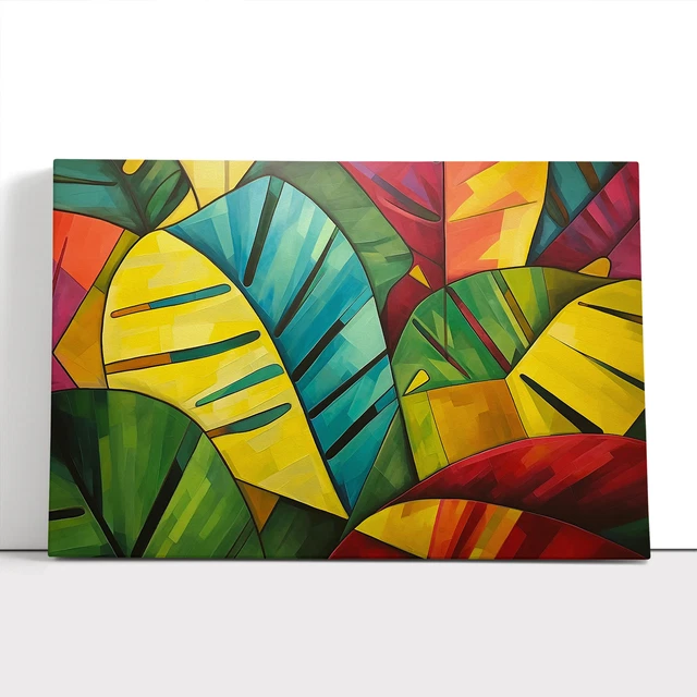 Kna Prints - 1 Pc Poster Tropical Leaf Cubism Wall Art Poster Home ...