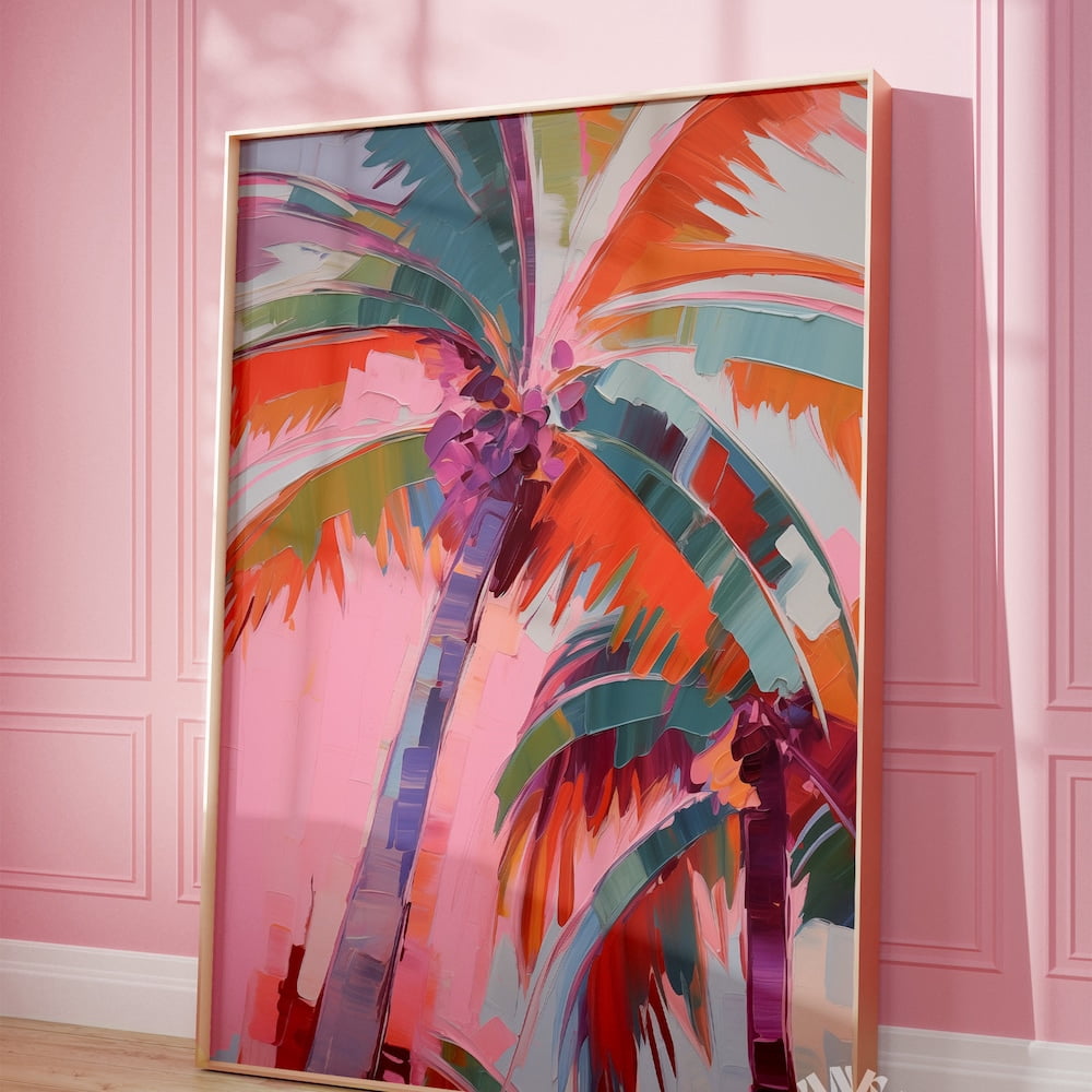 Kna Prints - 1 Pc Poster Tropical Print, Abstract Palm Tree Wall Art ...