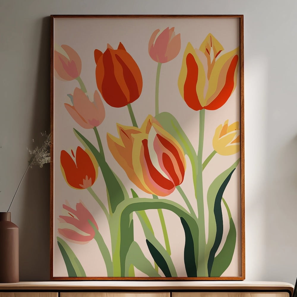 Kna Prints - 1 Pc Poster Tulip Flower Wall Art, Flower Market Amsterdam ...