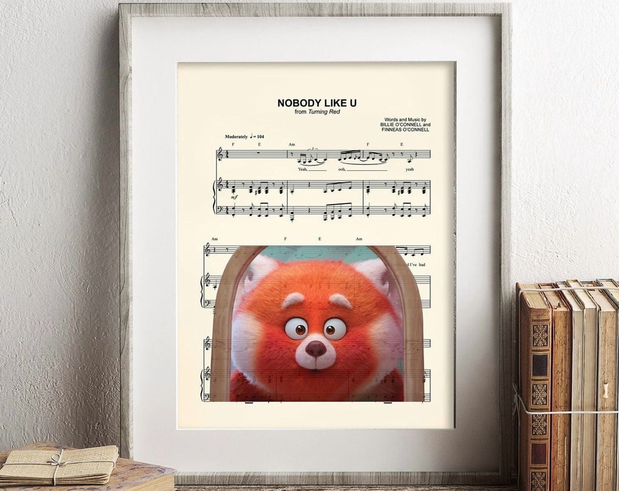 Kna Prints - 1 Pc Poster Turning Red Nobody Like U Sheet Music Art ...