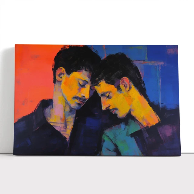 Kna Prints - 1 Pc Poster Two Men In Love Expressionism Wall Art Poster ...
