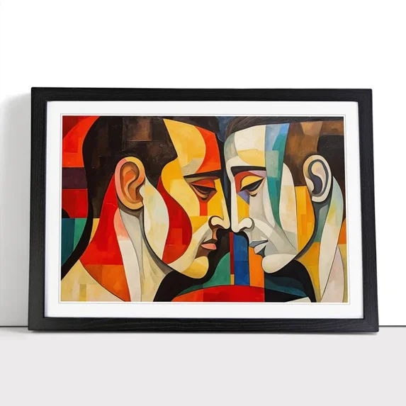 Kna Prints - 1 Pc Poster Two Men In Love Orphism Wall Art Poster Home ...