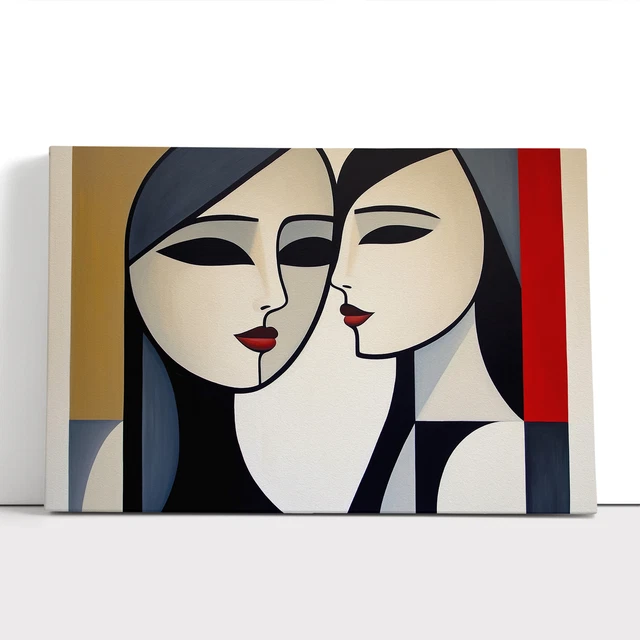 Kna Prints - 1 Pc Poster Two Women In Love Constructivism No.2 Wall Art Picture, UNFRAMED-24x36 ...