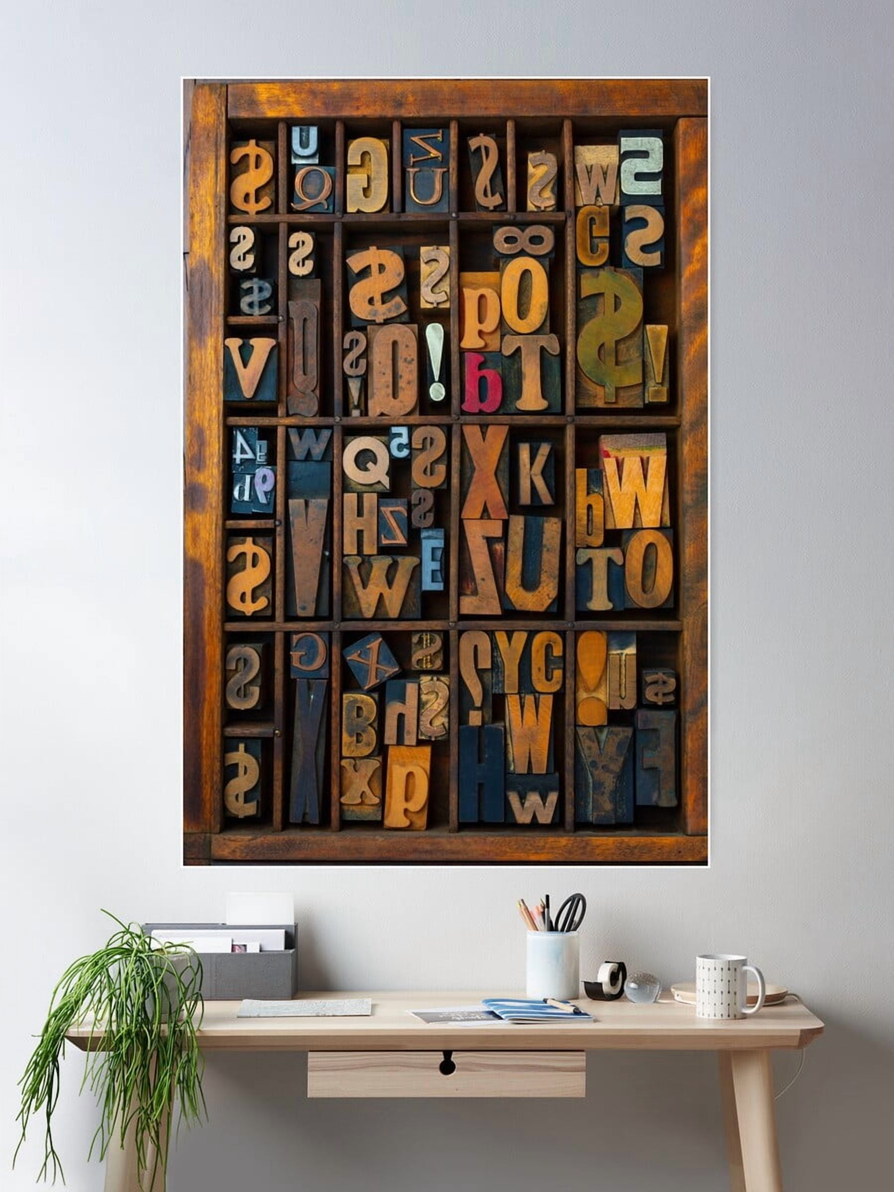 Kna Prints - 1 Pc Poster Typography Block Letters, UNFRAMED-8x12 ...