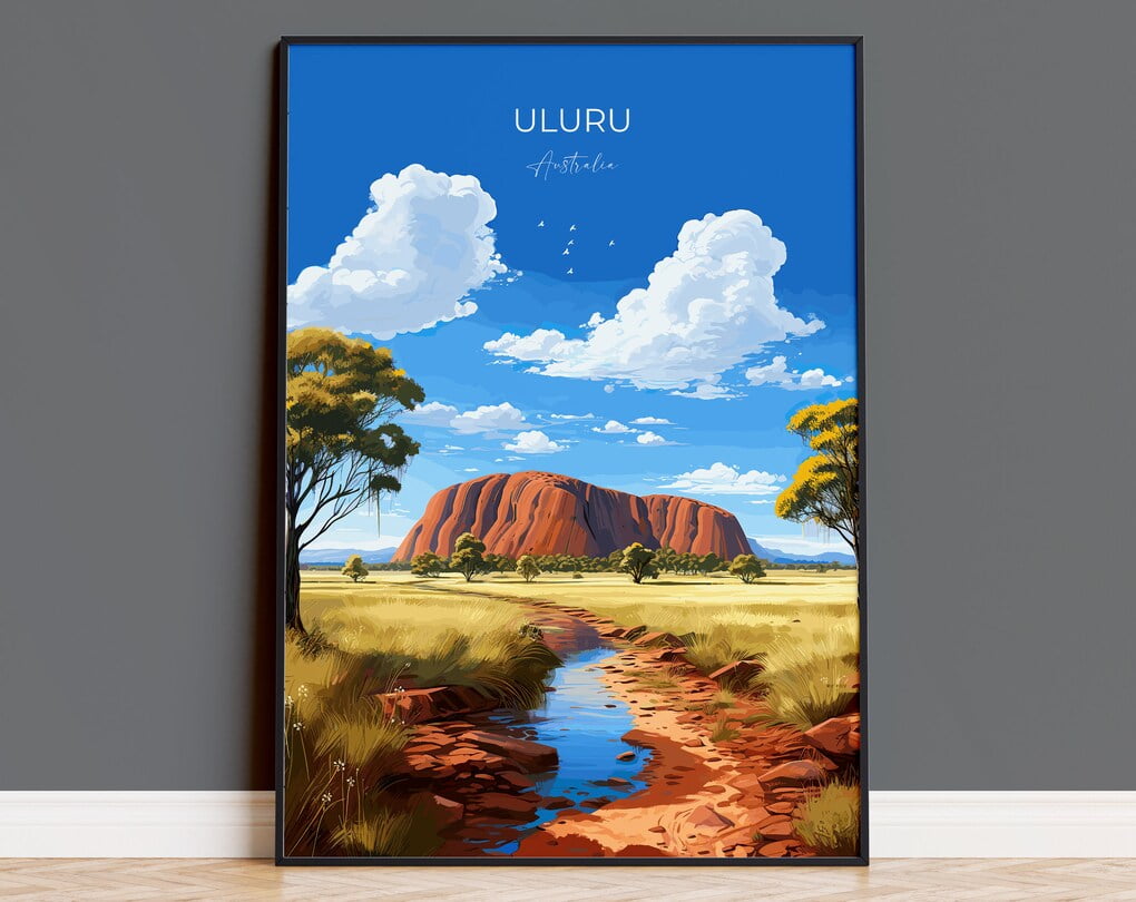 Kna Prints - 1 Pc Poster Uluru Wall Art Travel Print, Travel Of Uluru ...