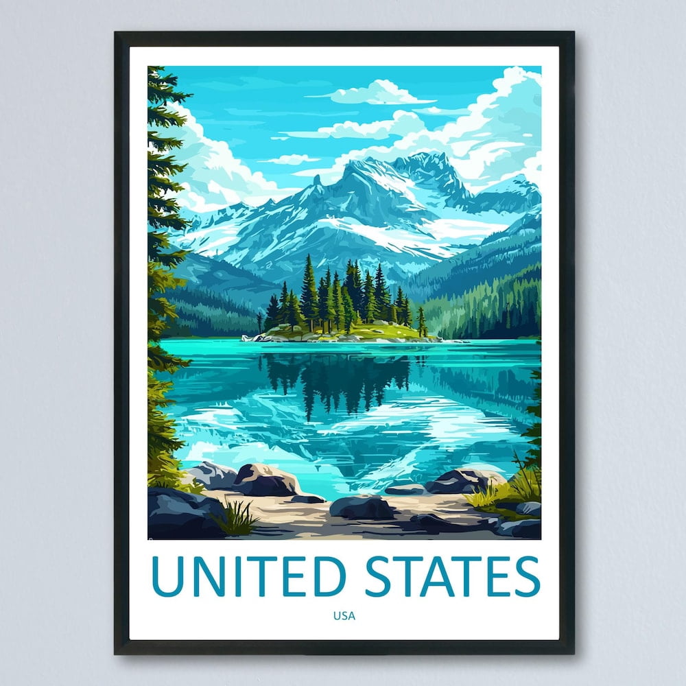 Kna Prints - 1 Pc Poster United States Travel Usa Wall Art Landscape ...