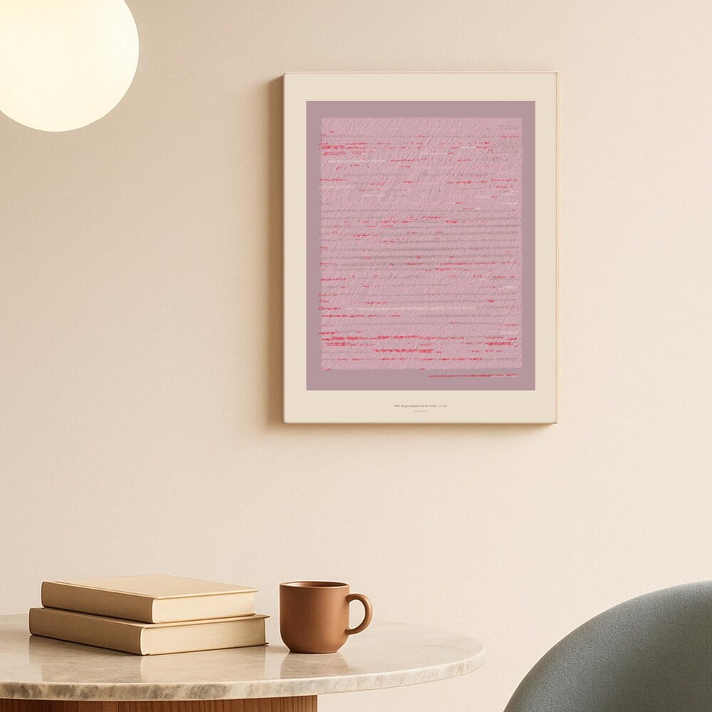 Kna Prints - 1 Pc Poster Unreadable Love Letter, Abstract Line Drawing ...