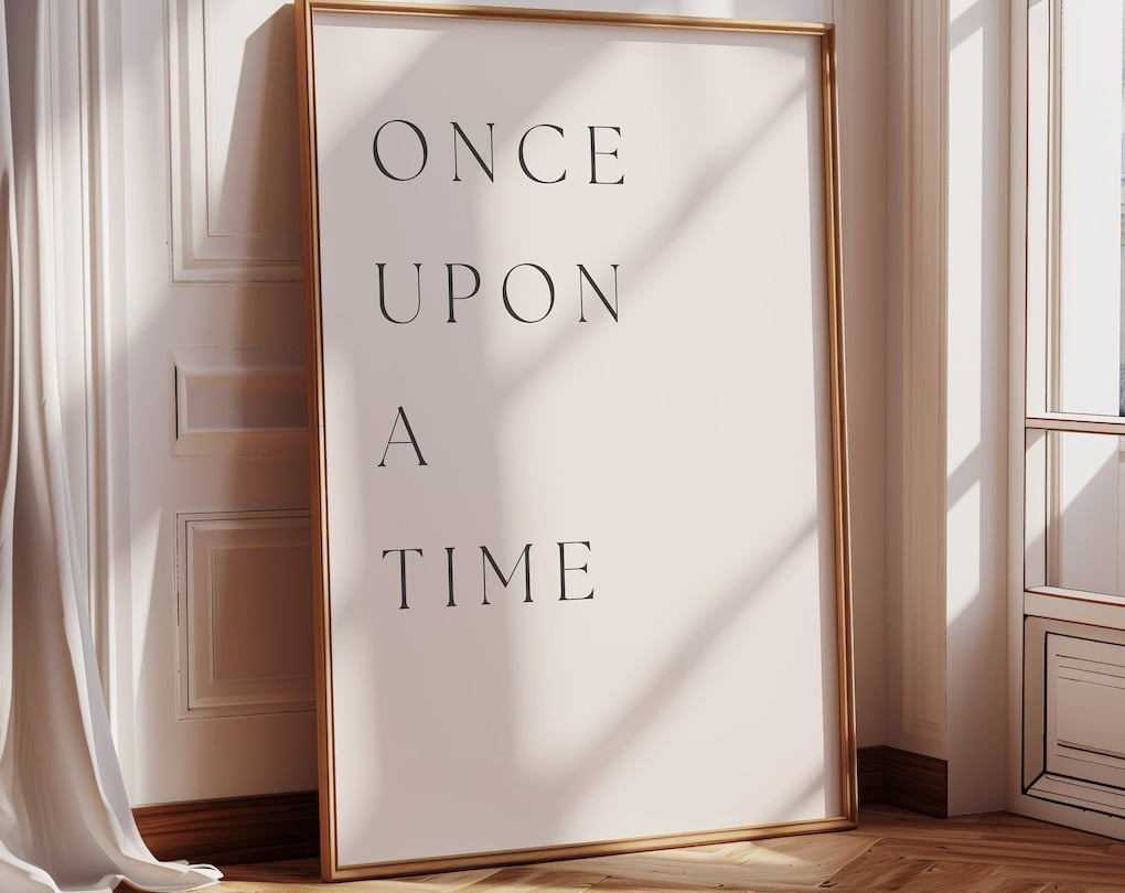 Kna Prints - 1 Pc Poster Once Upon A Time Print, Wedding Print, Fairy ...