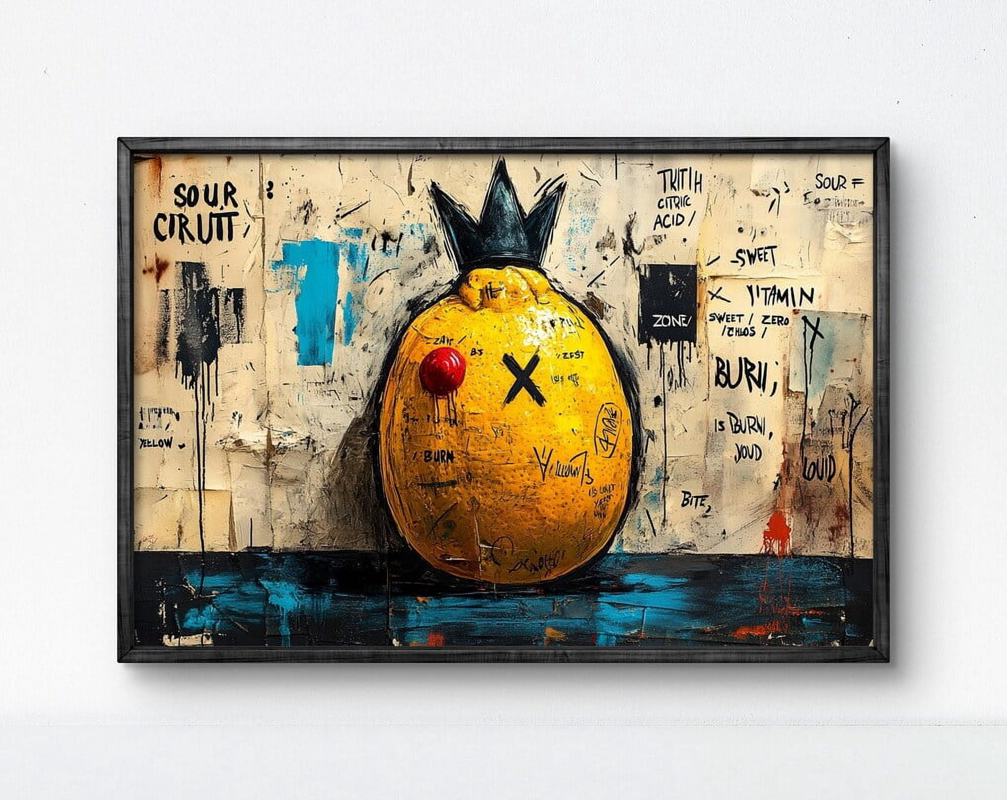 Kna Prints - 1 Pc Poster Urban Graffiti Lemon Art With Crownbold Sour ...