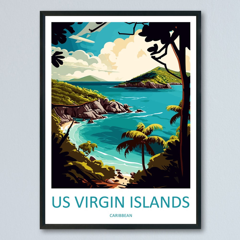 Kna Prints - 1 Pc Poster Us Virgin Islands Travel Wall Art Us Virgin ...