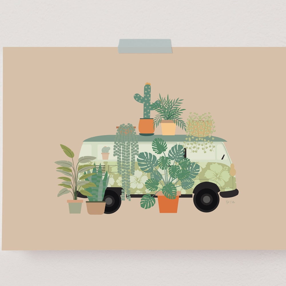 Kna Prints - 1 Pc Poster Van Poster, Tropical Plants Poster, House Plants , Plant Illustration ...