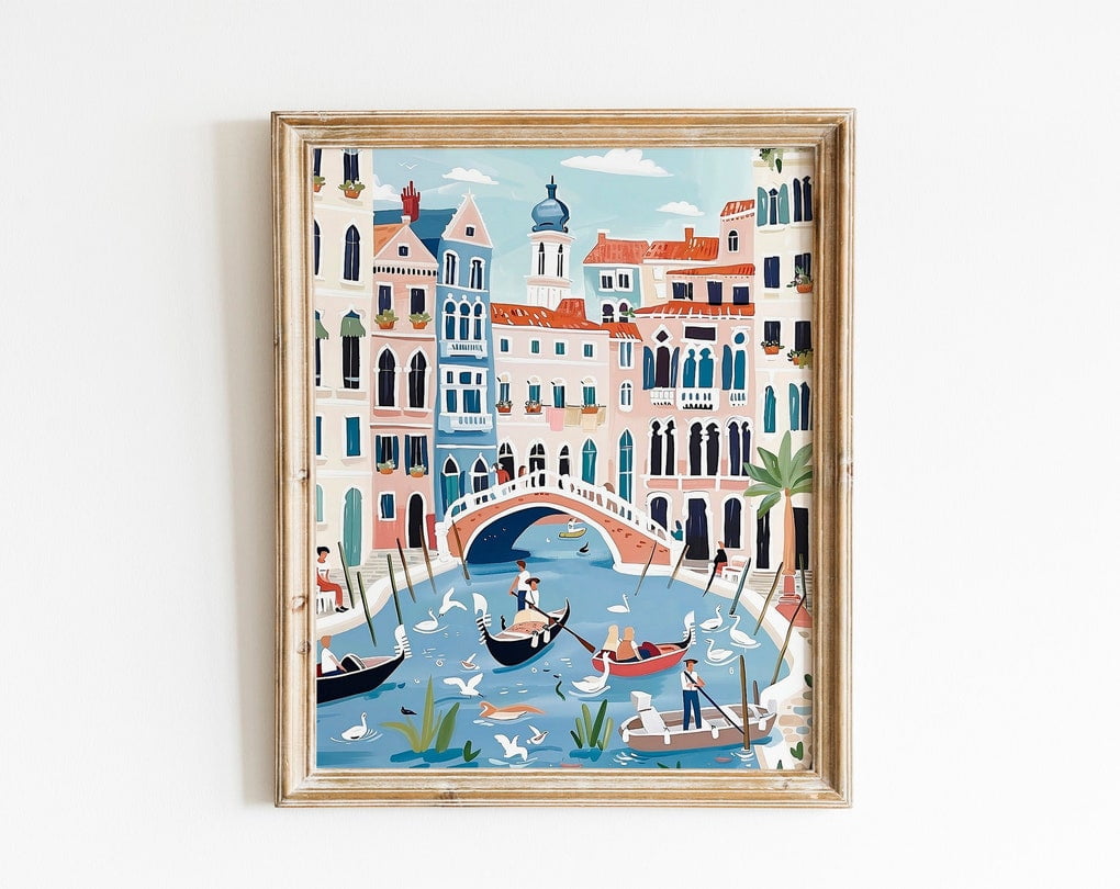 Kna Prints - 1 Pc Poster Venice Art Print Italy City Wall Art Venice ...