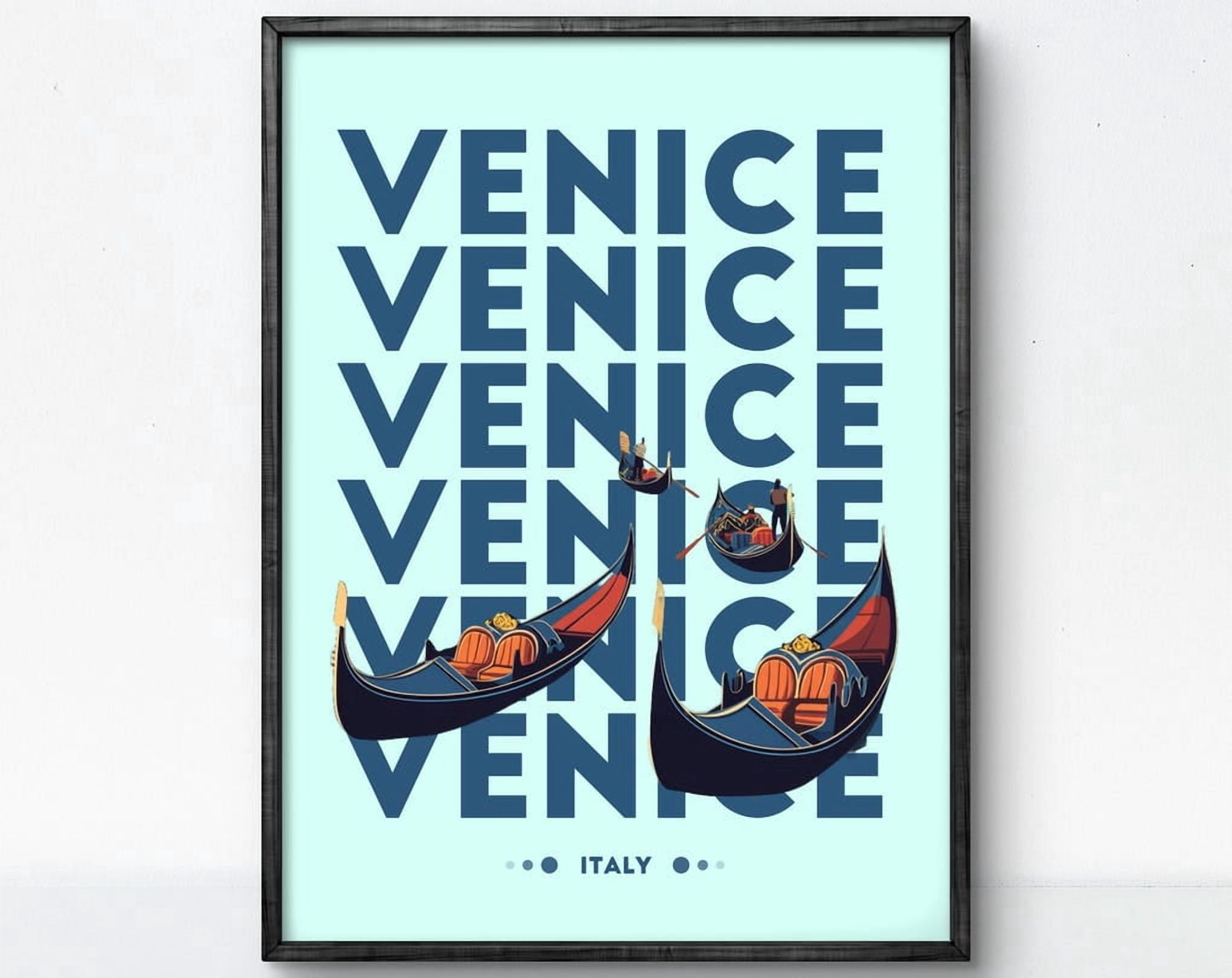 Kna Prints - 1 Pc Poster Venice Gondola , Italy Travel Print, Gondola ...