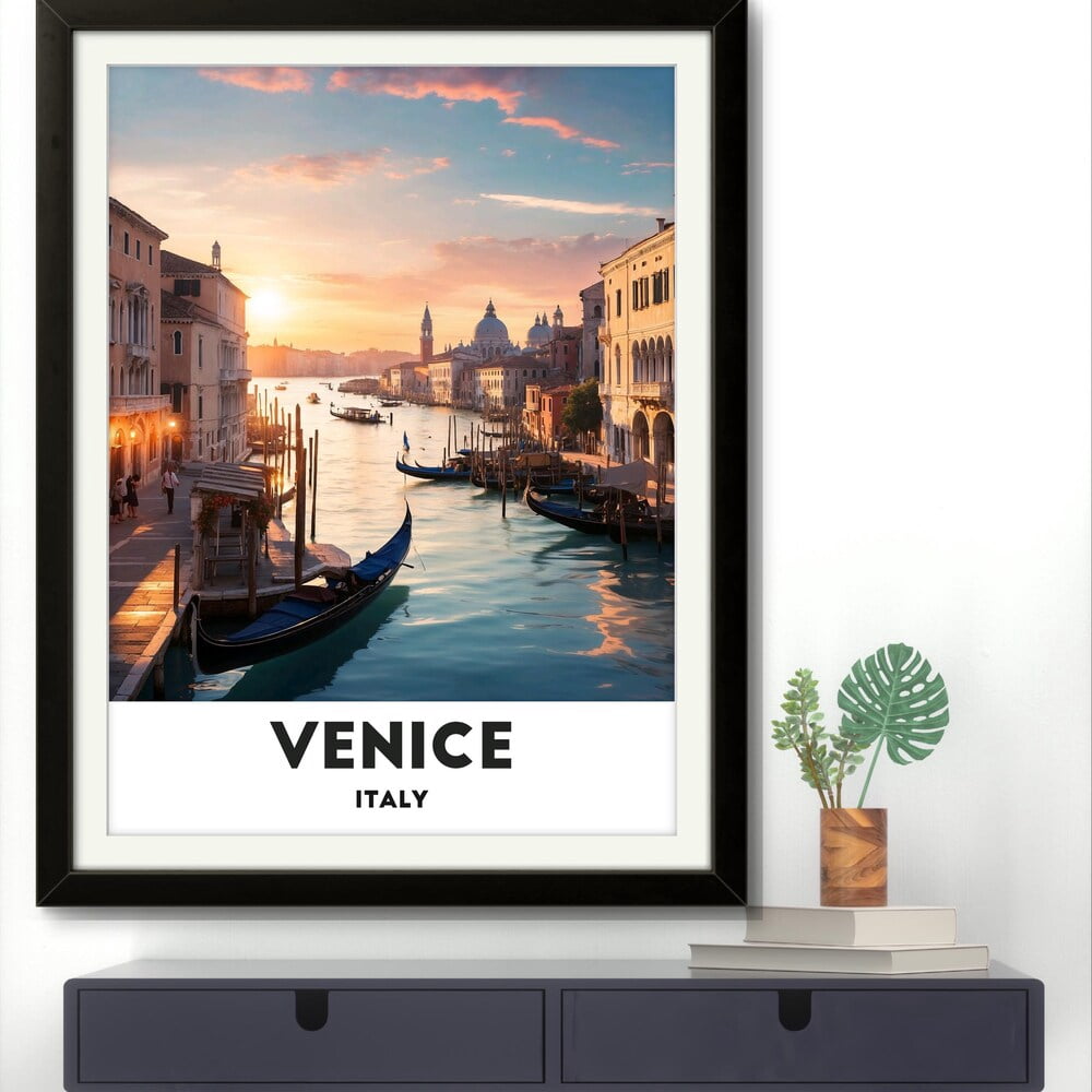 Kna Prints - 1 Pc Poster Venice Twilight Poster – Grand Canal Sunset ...