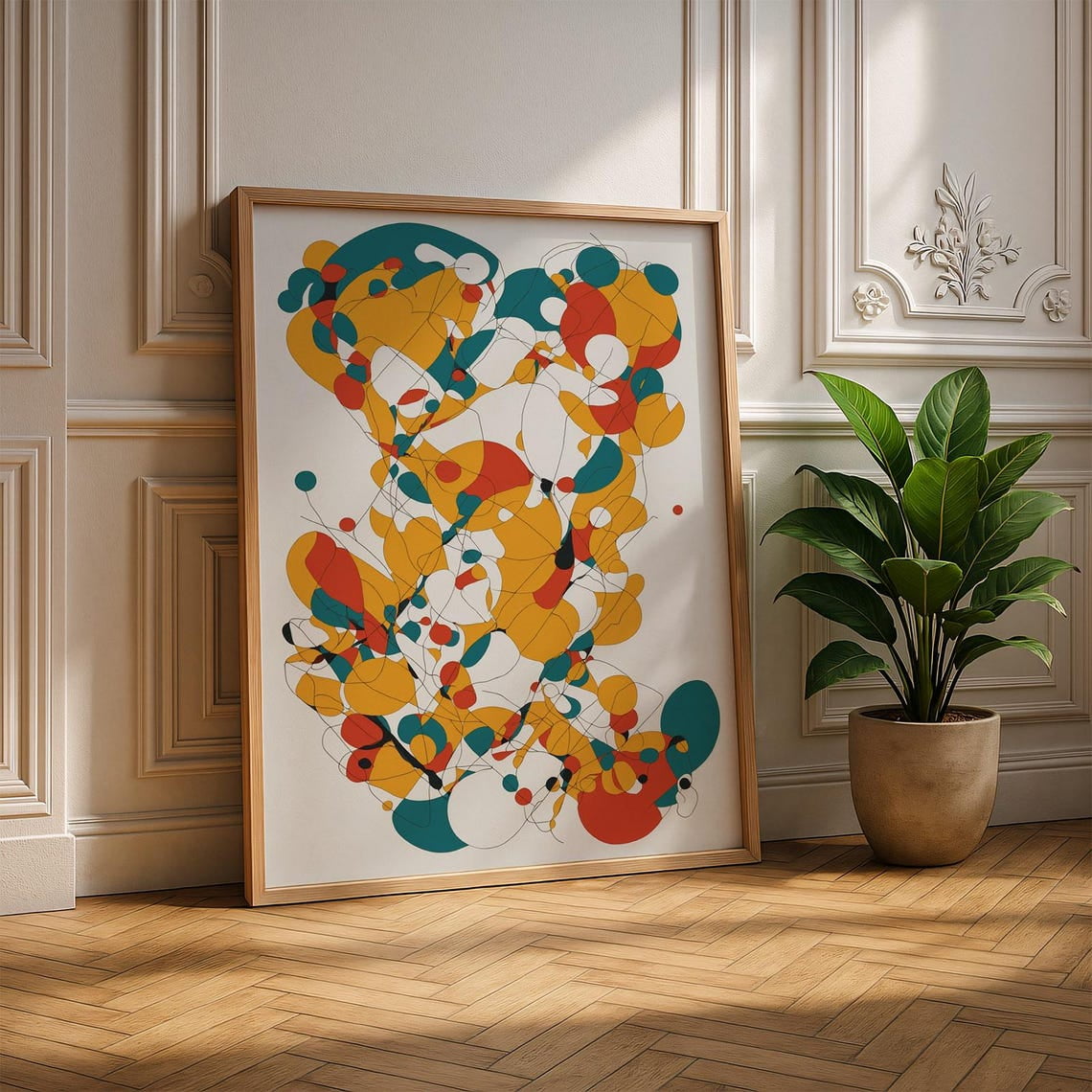 Kna Prints - 1 Pc Poster Vibrant Cascade Bold Abstract Art Print In ...
