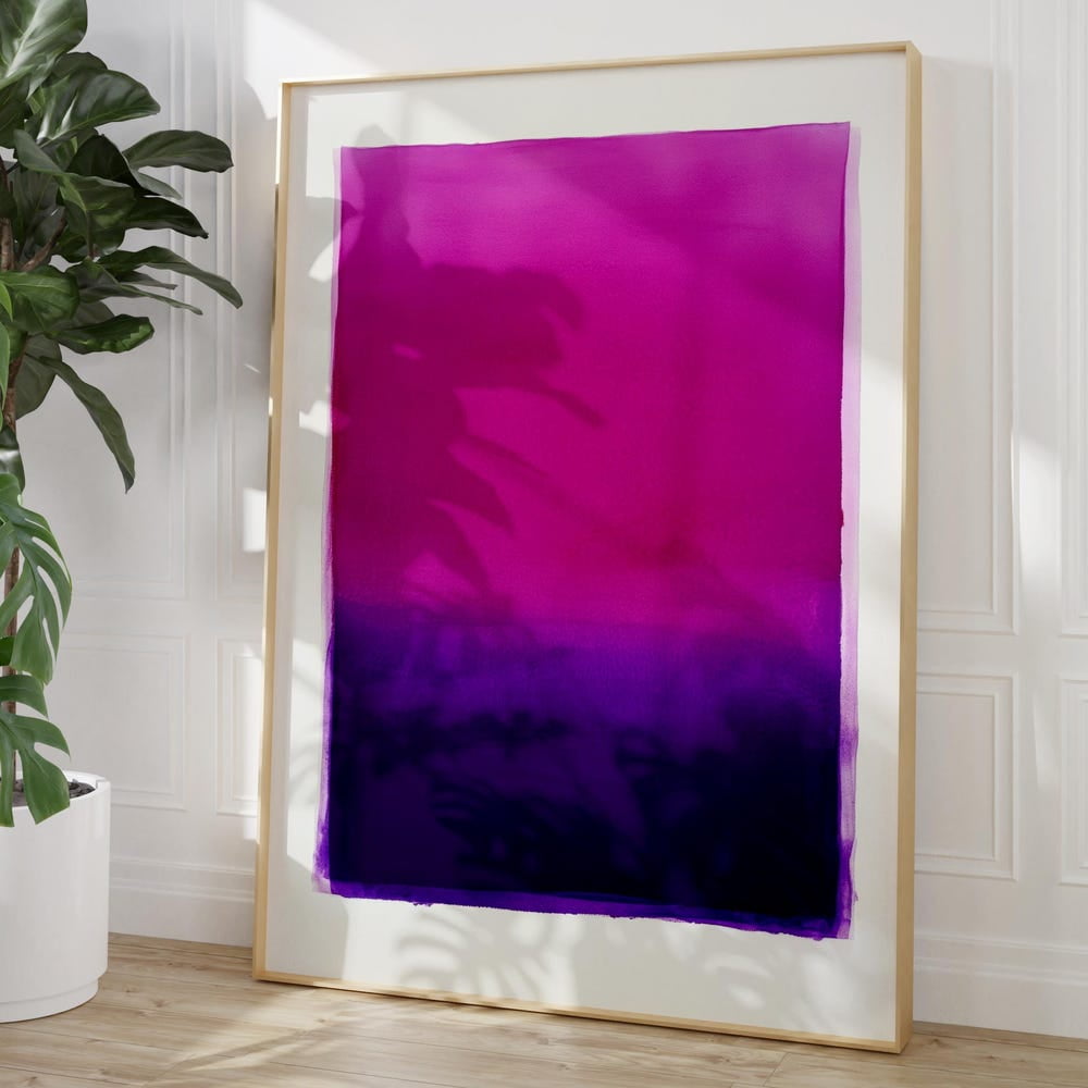 Kna Prints - 1 Pc Poster Vibrant Purple Gradient Abstract | Ethereal ...