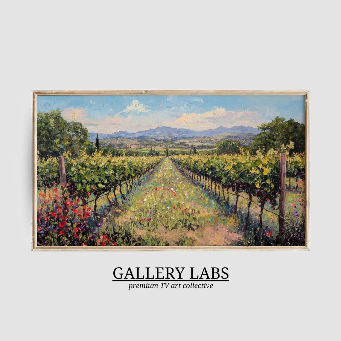 Kna Prints - 1 Pc Poster Vineyard Samsg Frame Tv Art Farmhouse ...