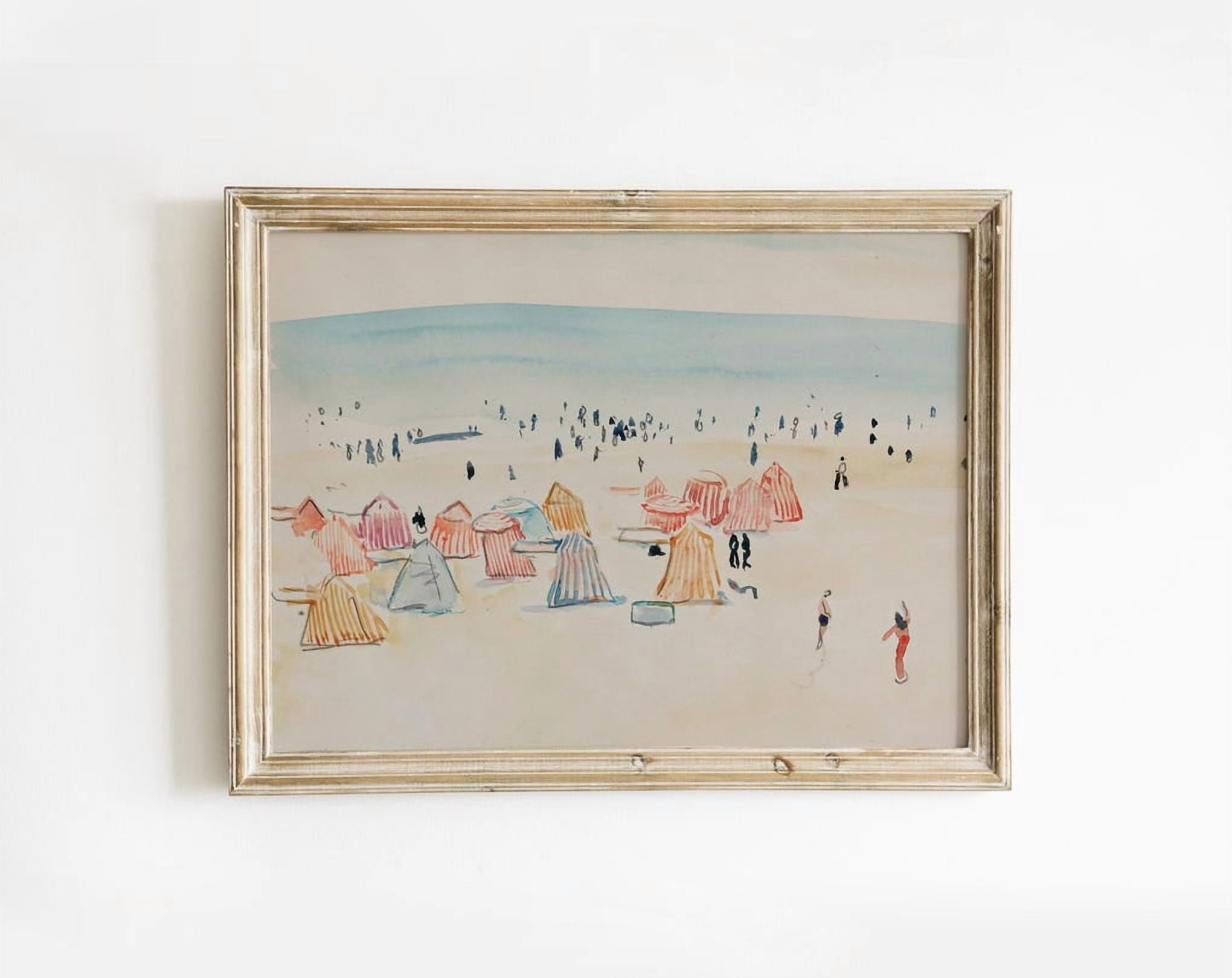 Kna Prints - 1 Pc Poster Vintage Abstract Seascape Oil Painting Downloadable Print Neutral Ocean ...