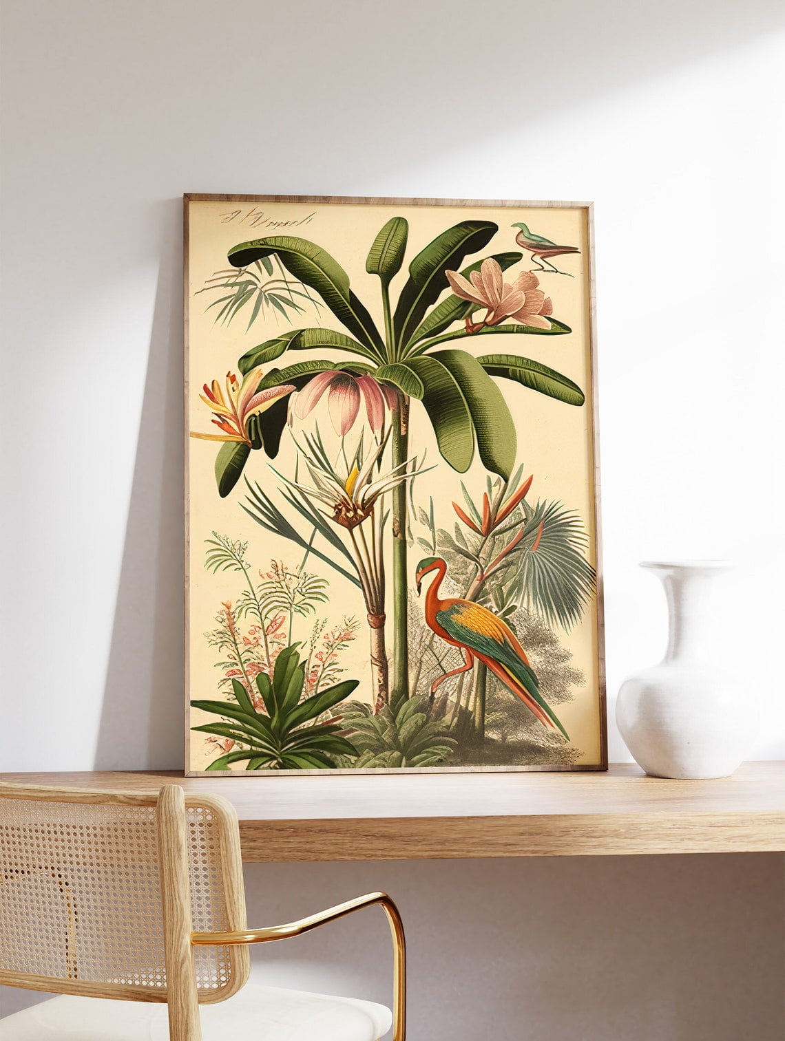 Kna Prints - 1 Pc Poster Vintage Botanical , Floral Jgle Wall Print ...