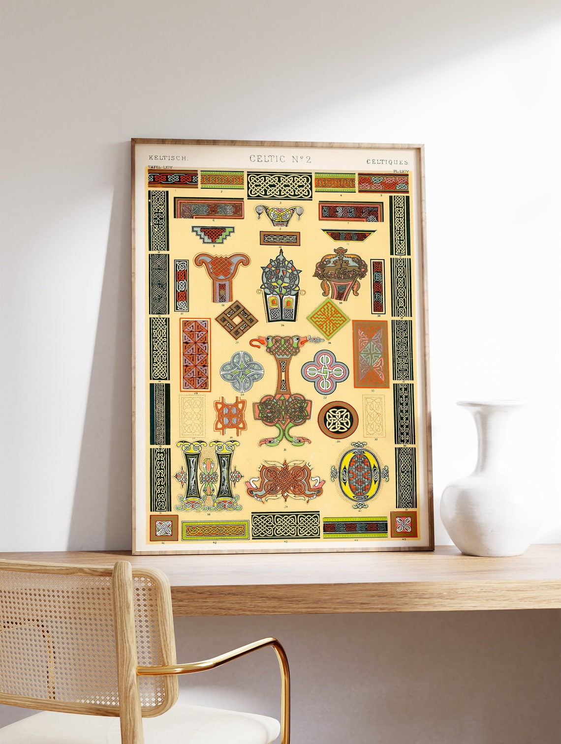 Kna Prints - 1 Pc Poster Vintage Celtic Art , Celtic Decor, Textile ...