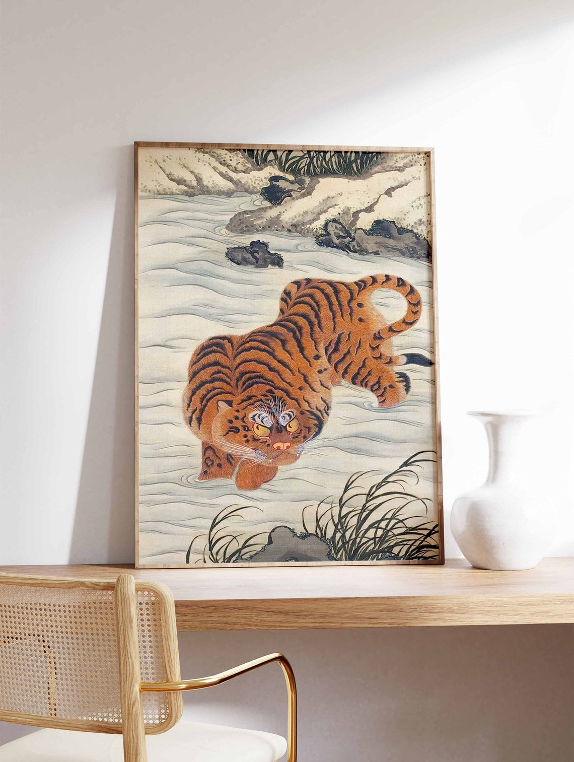 Kna Prints - 1 Pc Poster Vintage Japanese Tiger Print, Jgle ...