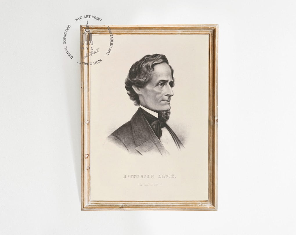 Kna Prints - 1 Pc Poster Vintage Jefferson Davis Print, Currier And ...