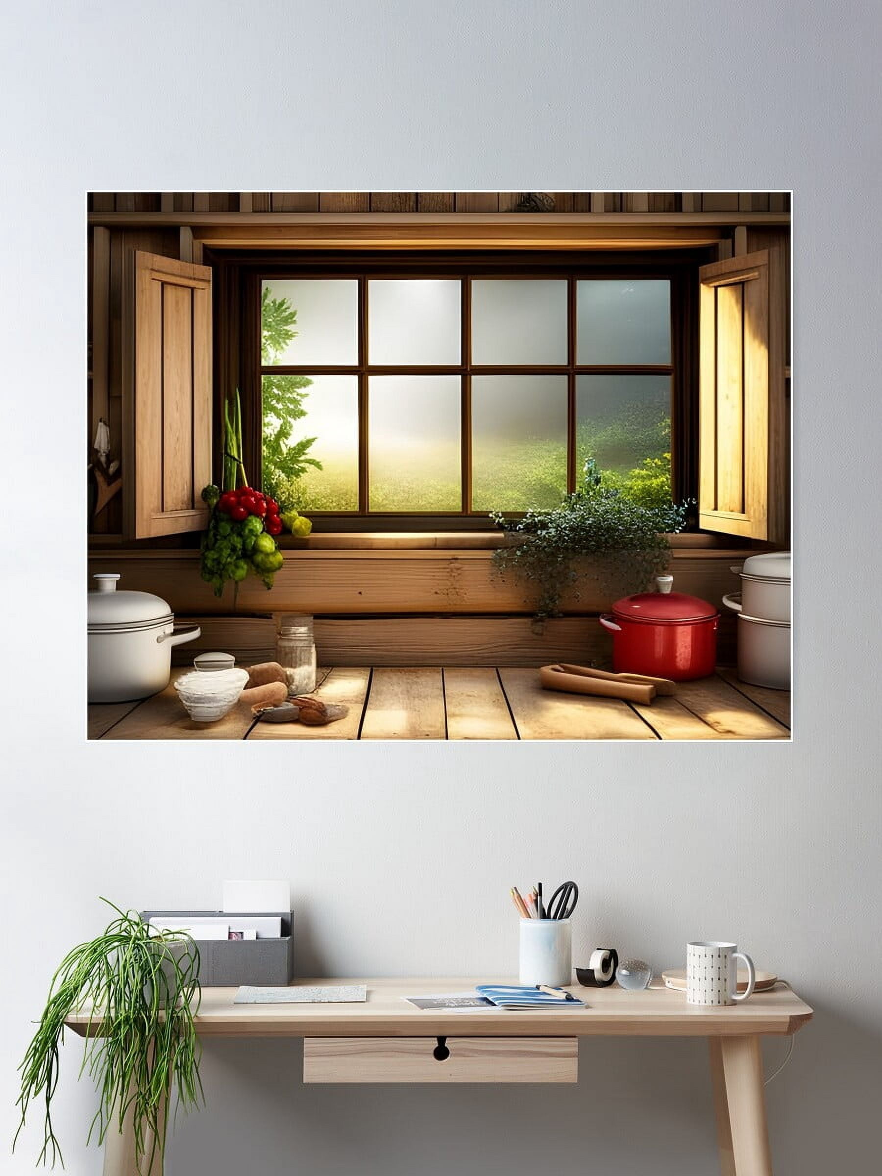 Kna Prints - 1 Pc Poster Vintage Kitchen Shelf 03, UNFRAMED-12x18 ...